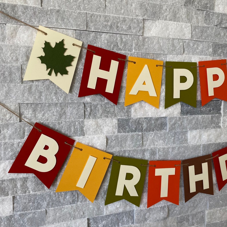 Fall Happy Birthday Banner Personalized Fall Banner - Etsy
