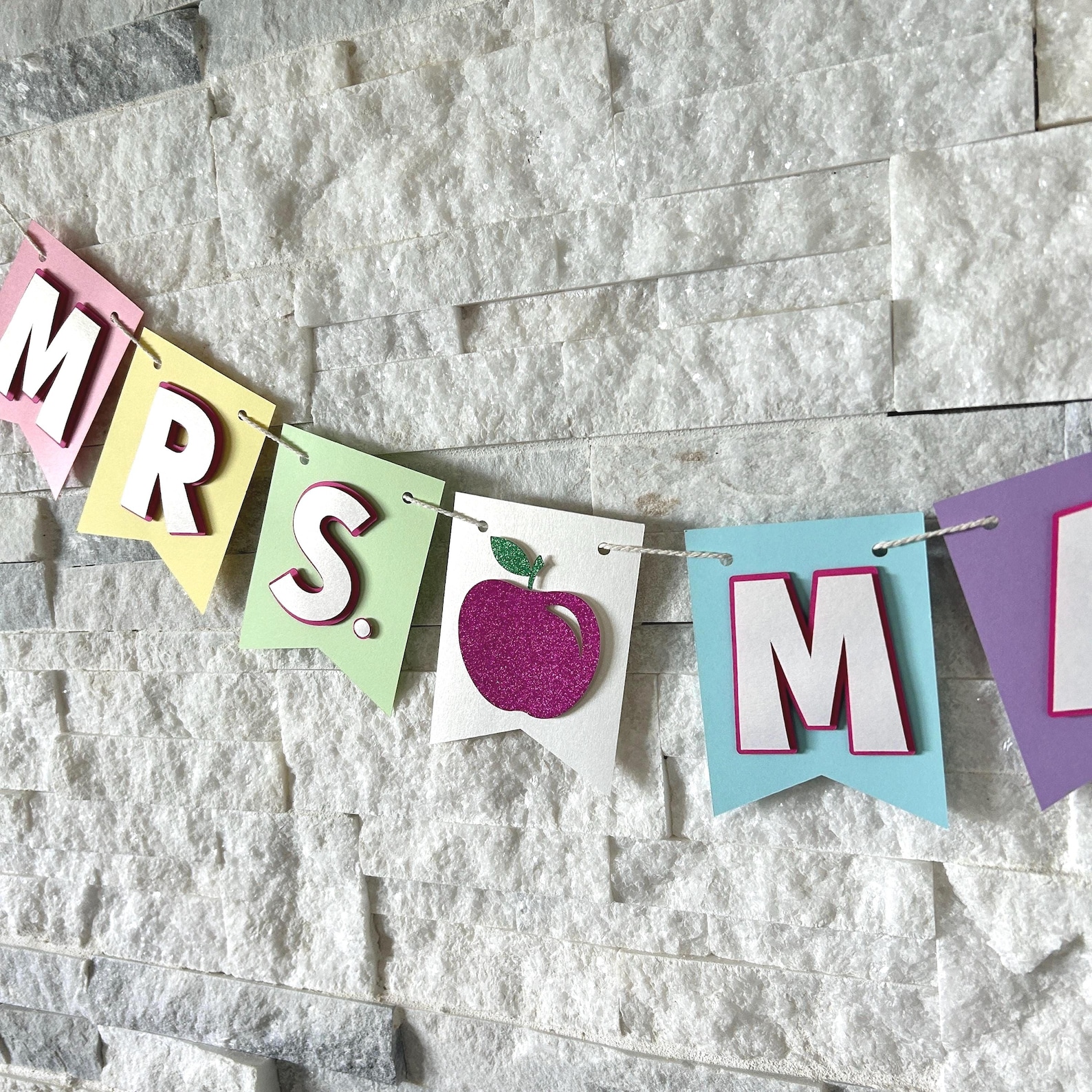 Personalized Teacher Banner, Custom Name Banner, Teacher Gift, Custom ...