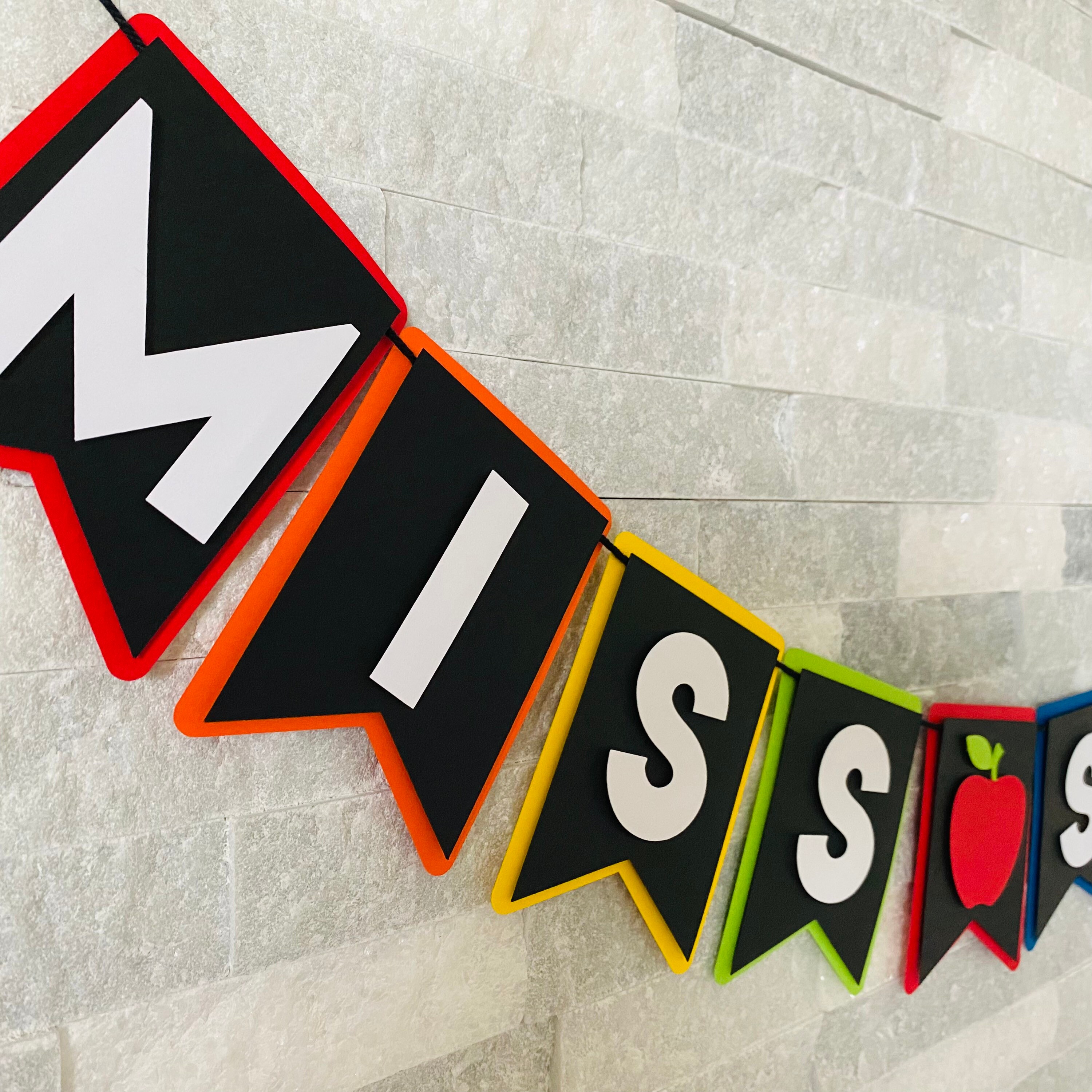 Personalized Teacher Banner, Custom Name Banner, Teacher Gift, Custom ...