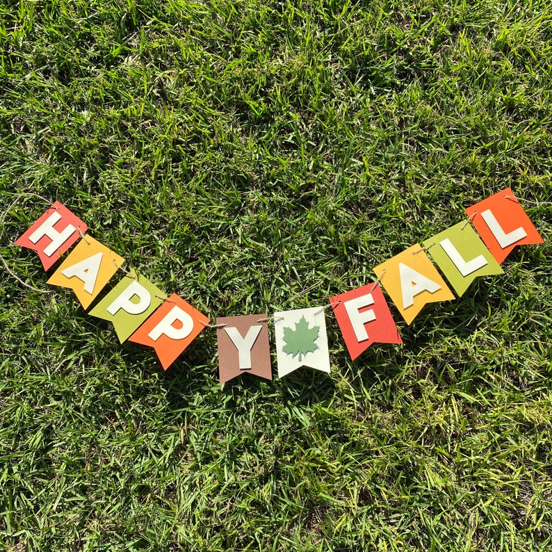 Happy Fall Banner, Personalized Fall Banner, Thanksgiving Banner, Happy ...