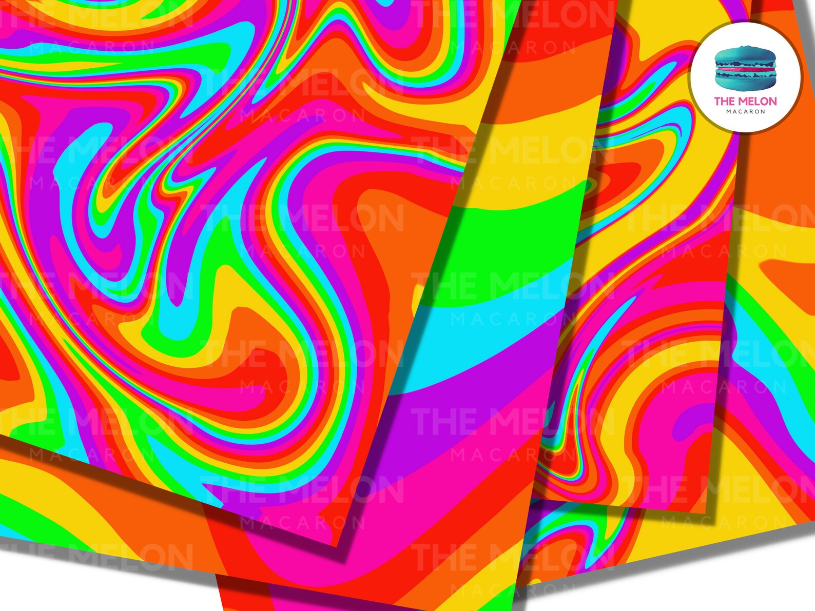 Rainbow Colorful Wallpaper, Marble Digital Paper, Abstract Marble ...