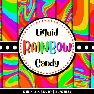 Rainbow Colorful Wallpaper, Marble Digital Paper, Abstract Marble ...