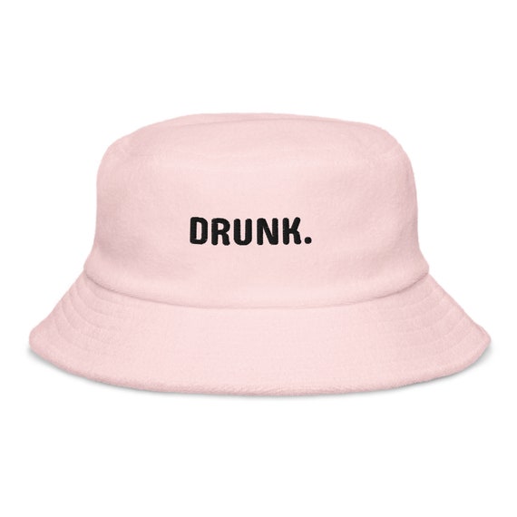 DRUNK Terry Cloth Bucket Hat | Etsy
