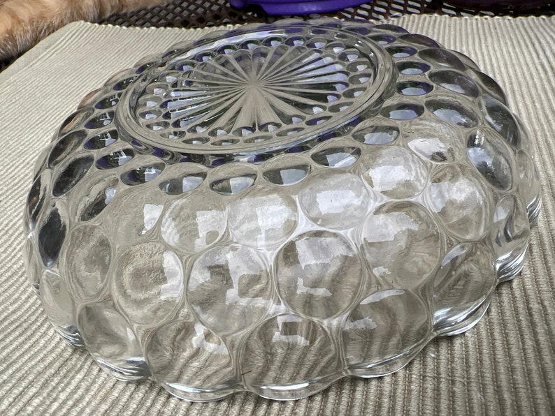Anchor Hocking Bubble Pattern Clear 8" Bowl - Etsy