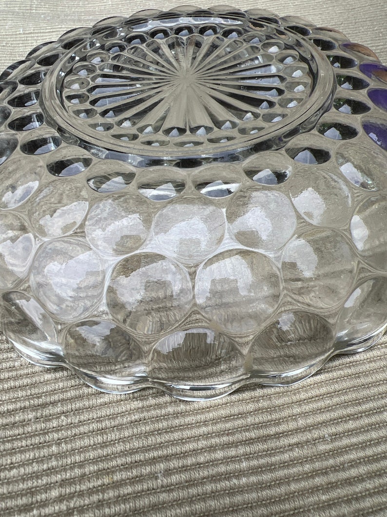 Anchor Hocking Bubble Pattern Clear 8" Bowl - Etsy