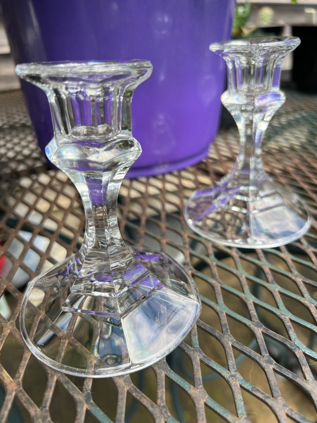 Candleholder Libbey Pattern Number 2245 Single Glass 4 Inch Clear Glass ...