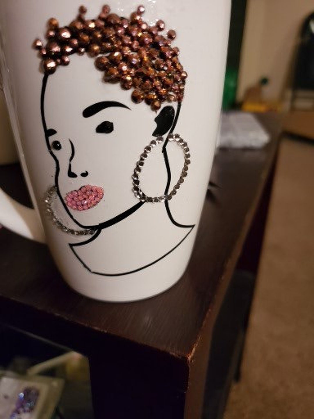 Blinged Mug Bedazzled Mug - Etsy
