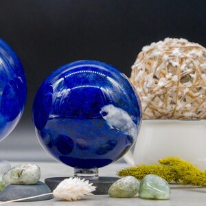 Blue Smelted Quartz Crystal Sphere Spiritual Meditation Spa Decor Gift ...