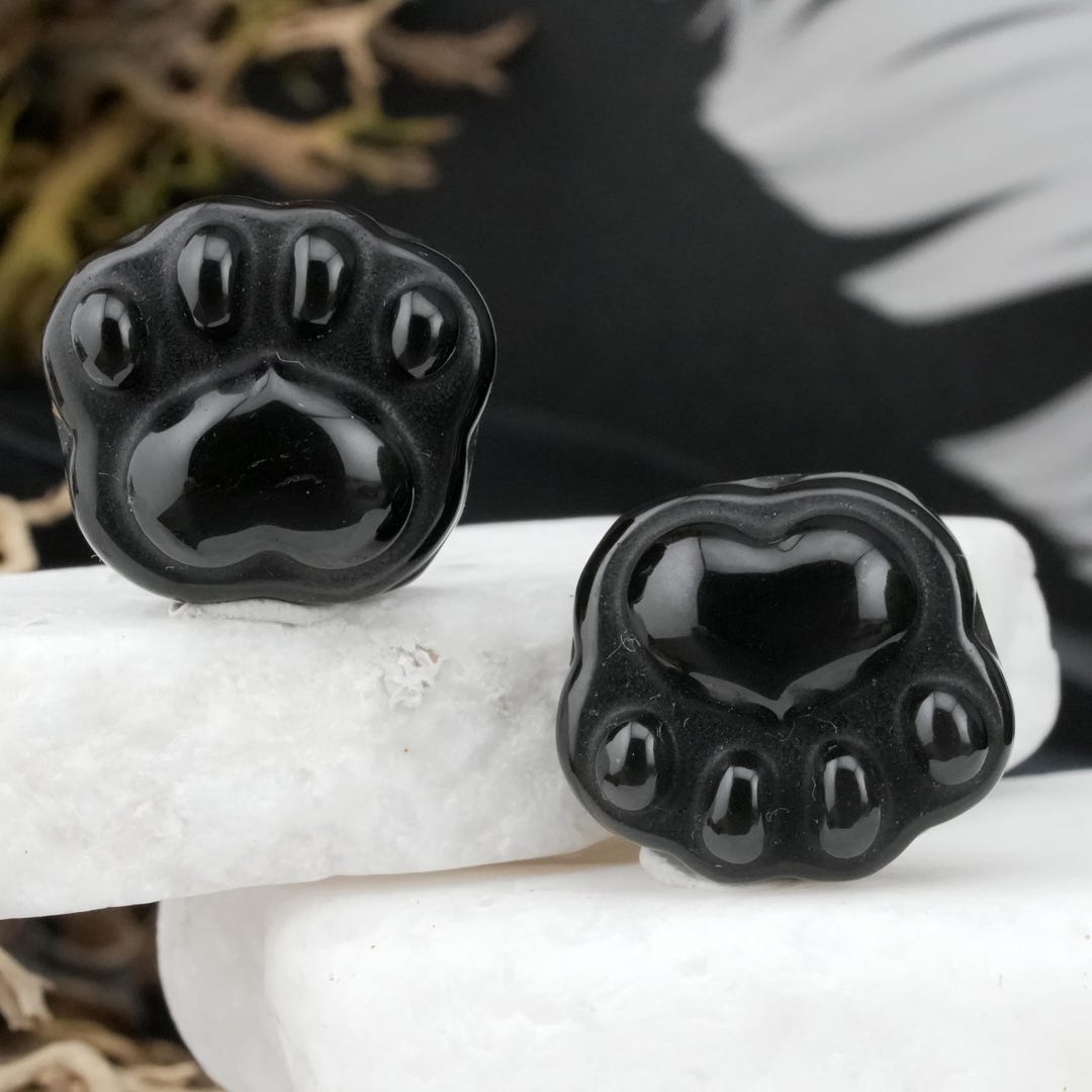 Obsidian Mini Paw Crystal Protection Gift Pet Memorial Keepsake ...
