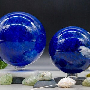 Blue Smelted Quartz Crystal Sphere Spiritual Meditation Spa Decor Gift ...