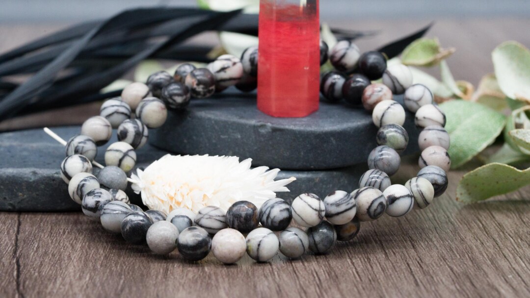 Picasso Jasper Crystal Bracelet Healing Crystal Beads Handmade Jewelry ...