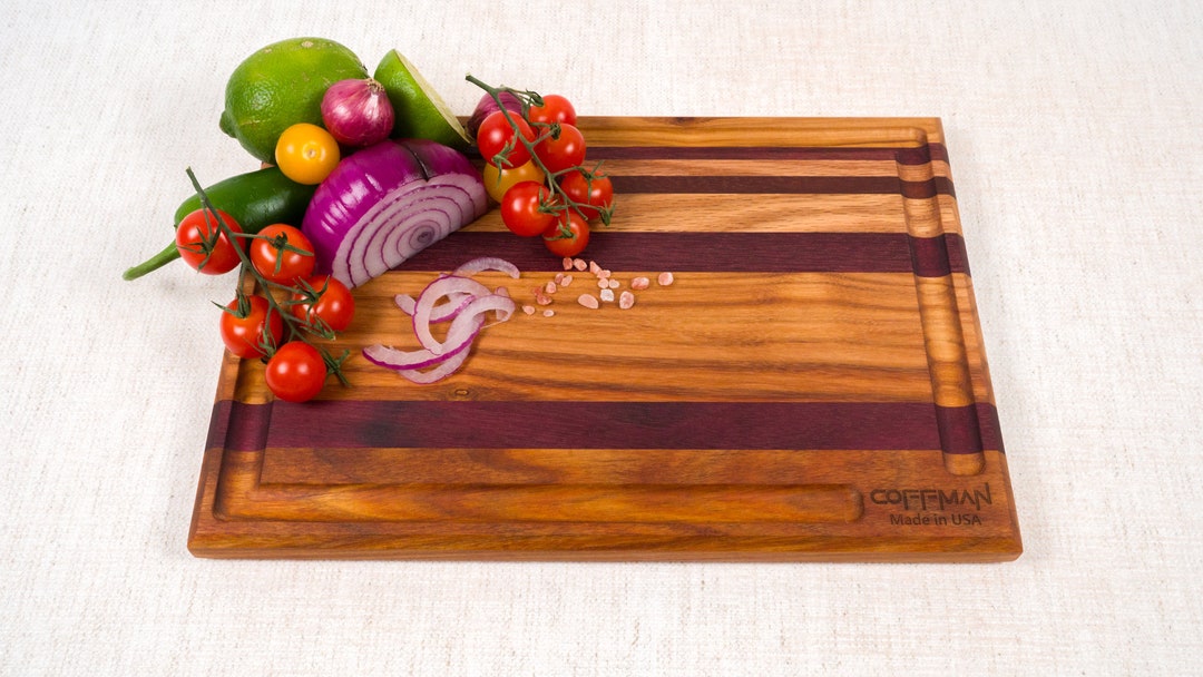 Exotic Wood Cutting Board Custom Engraved Personalized Chopping Block ...