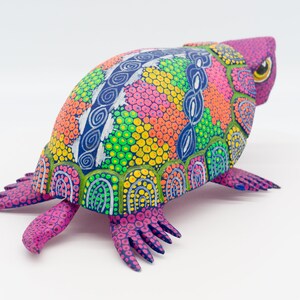 Turtle Alebrije Multicolor Handcarved Oaxacan Wood Sculpture | Colorful ...