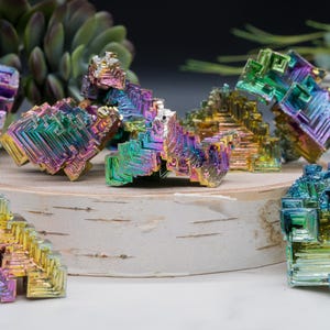 Rainbow Bismuth Crystal Natural Specimen Metal Spiritual Healing ...