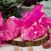 Neon Pink Aura Quartz Cluster UV Reactive Crystal Cute Kids Room Decor ...