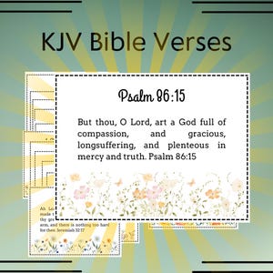 24 KJV Bible Verse Scripture Cards, Printable Inspiration (digital ...