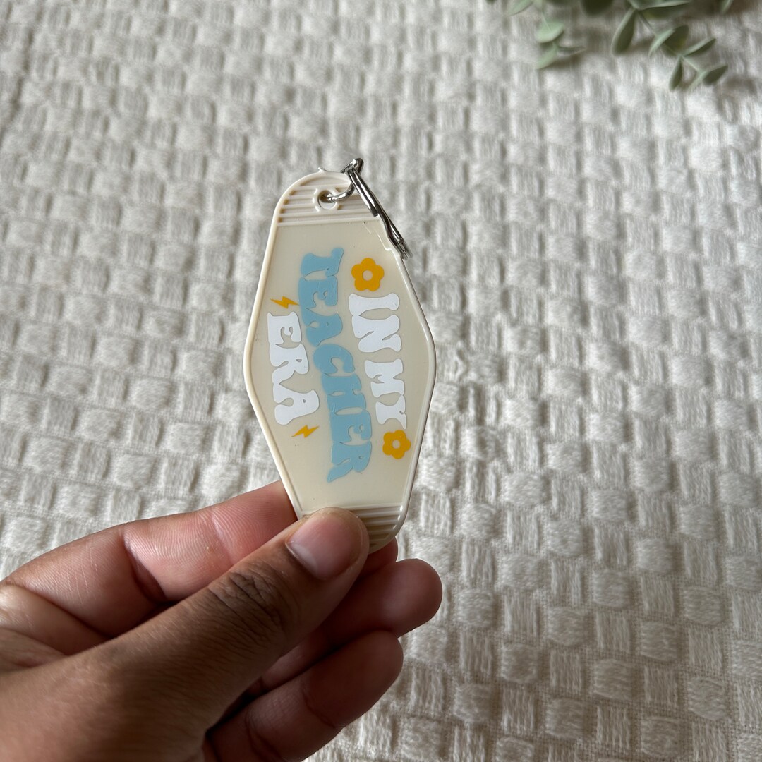 Teacher Era Retro Motel Keychain, Motel Keychain, Cute Keychains ...