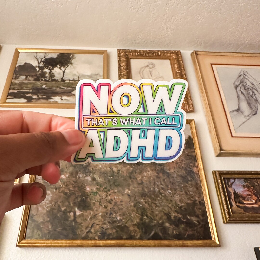 Funny ADHD Sticker, Anxiety, ADHD, Mental Health Sticker, Funny ...