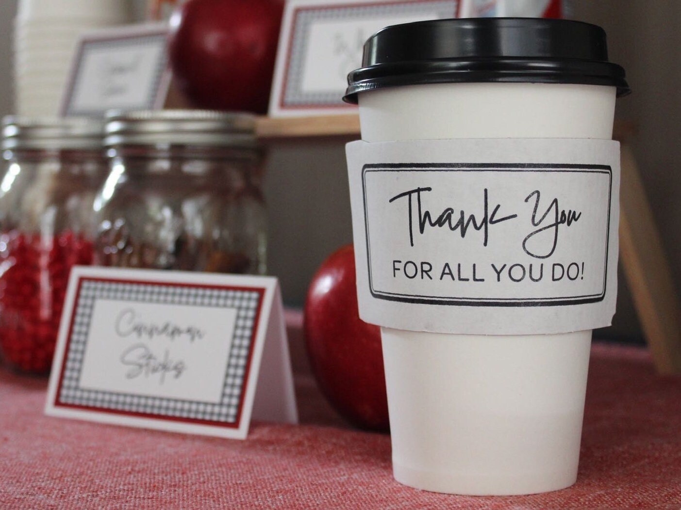 Employee Appreciation Cup Sleeves, Bulk Staff Thank You Gift Idea ...