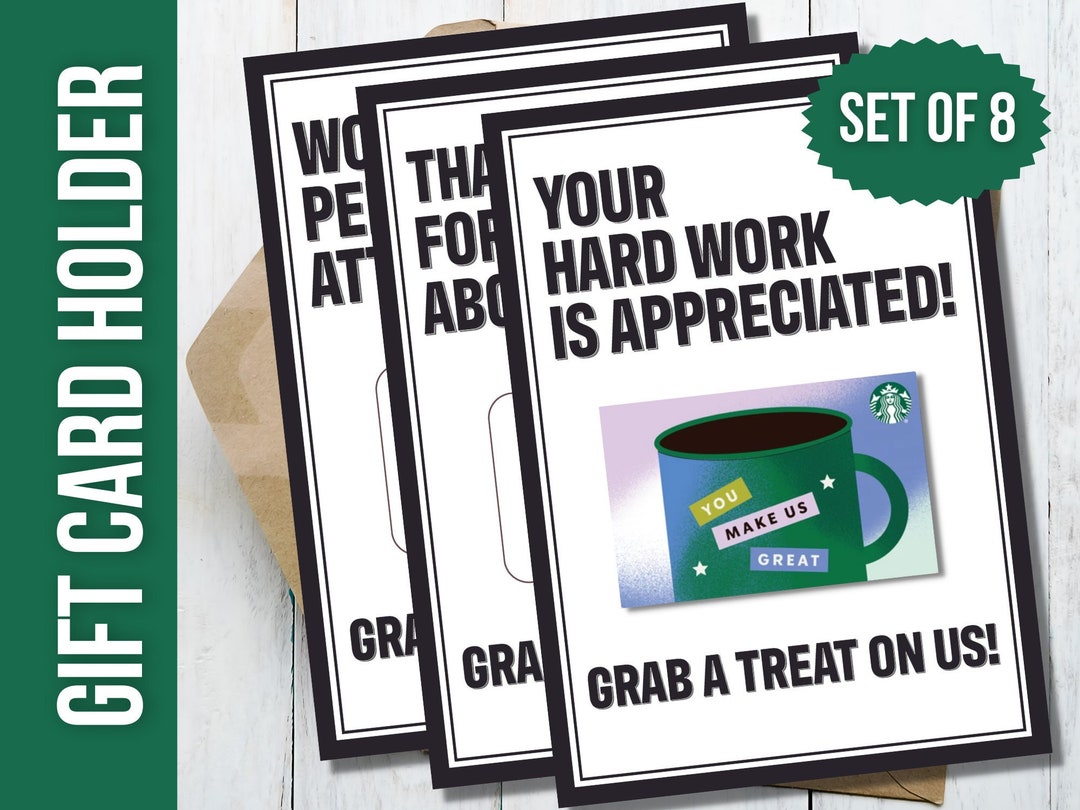 Employee Appreciation Gift Card Holder: Staff Thank You (PDF) - Etsy UK