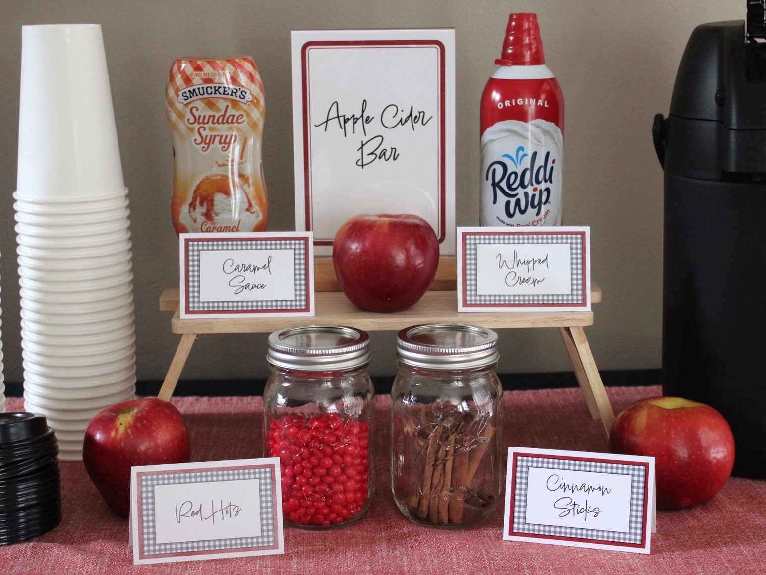 Apple Cider Bar Sign, Cider Labels, Fall Wedding Reception Decor ...