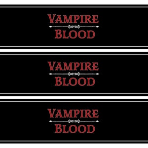 Vampire Blood Label, Halloween Soda Bottle Label, Printable Soda Label ...