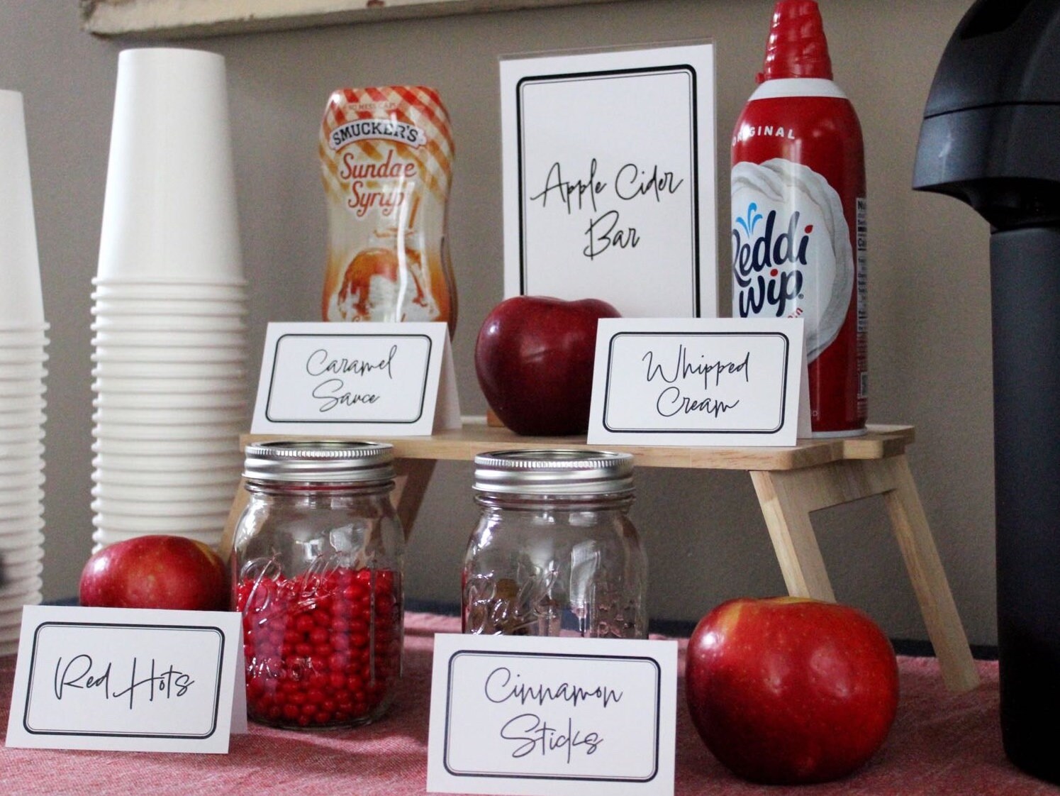 Apple Cider Bar Sign, Cider Labels, Fall Wedding Reception Decor ...