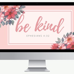Be Kind Floral Desktop Wallpaper | Desktop Wallpaper | Desktop ...