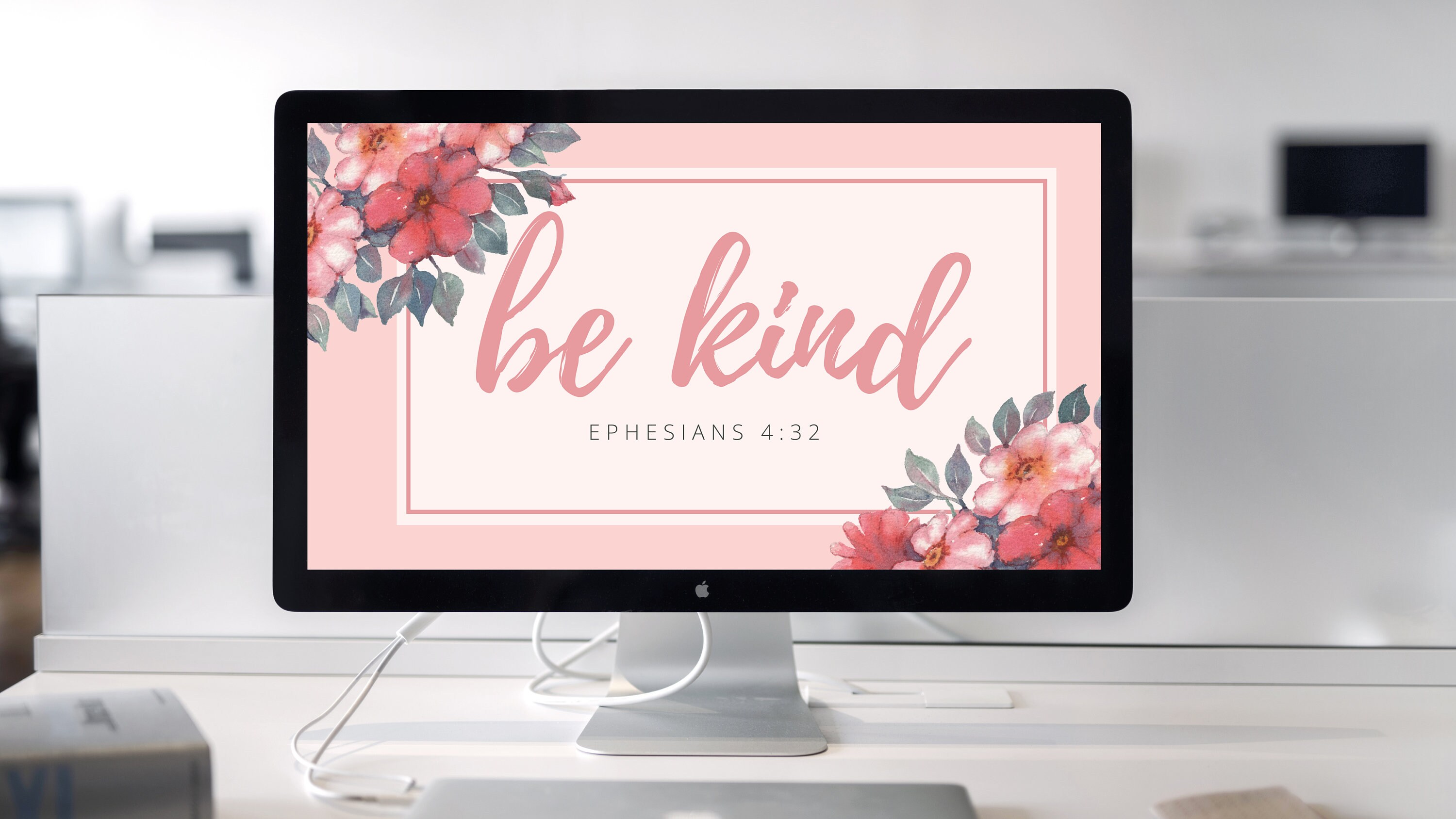 Be Kind Floral Desktop Wallpaper | Desktop Wallpaper | Desktop ...