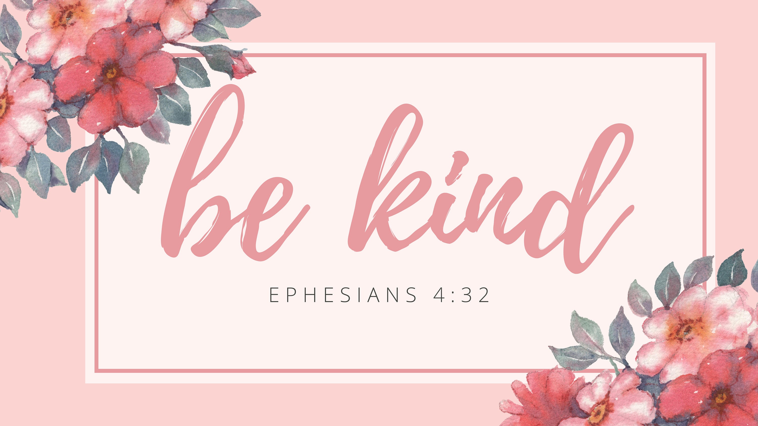 Be Kind Floral Desktop Wallpaper | Desktop Wallpaper | Desktop ...