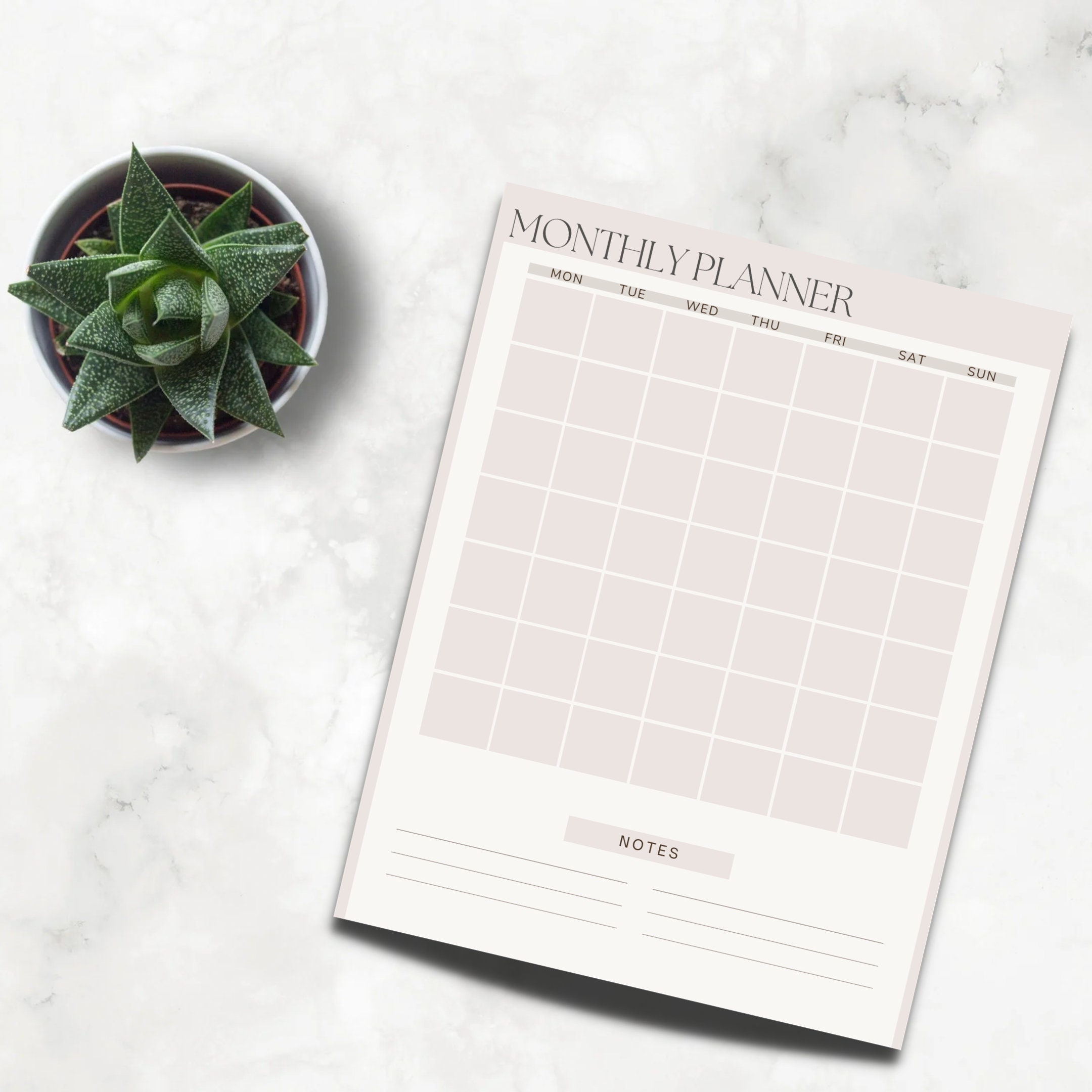 2022 Monthly Planner Printable, Blank Month Planner, 2022 Calendar ...