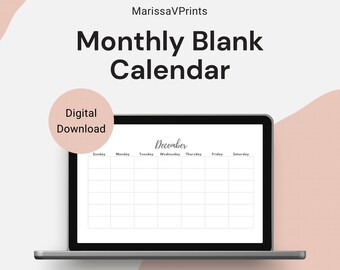 Colourful Blank Calendar Template, 11 X 8.5 Inches, Horizontal ...