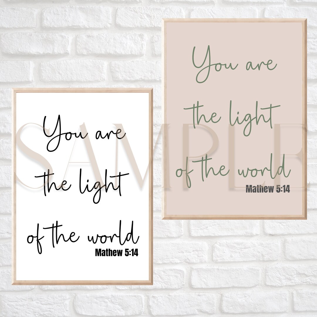 Mathew 5:14 | Bible Verse | Digital Download | Christian Affirmation - Etsy