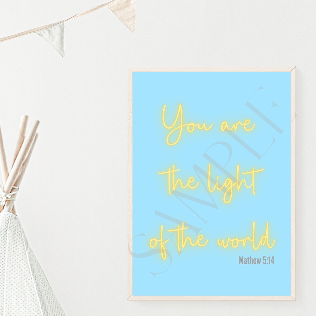 Mathew 5:14 | Bible Verse | Digital Download - Etsy