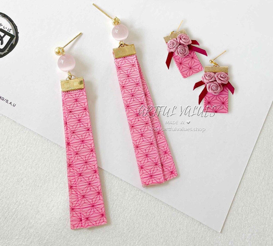 Manga Series Kimono Earrings Anime Cosplay Japan Festival Cute Earrings ...