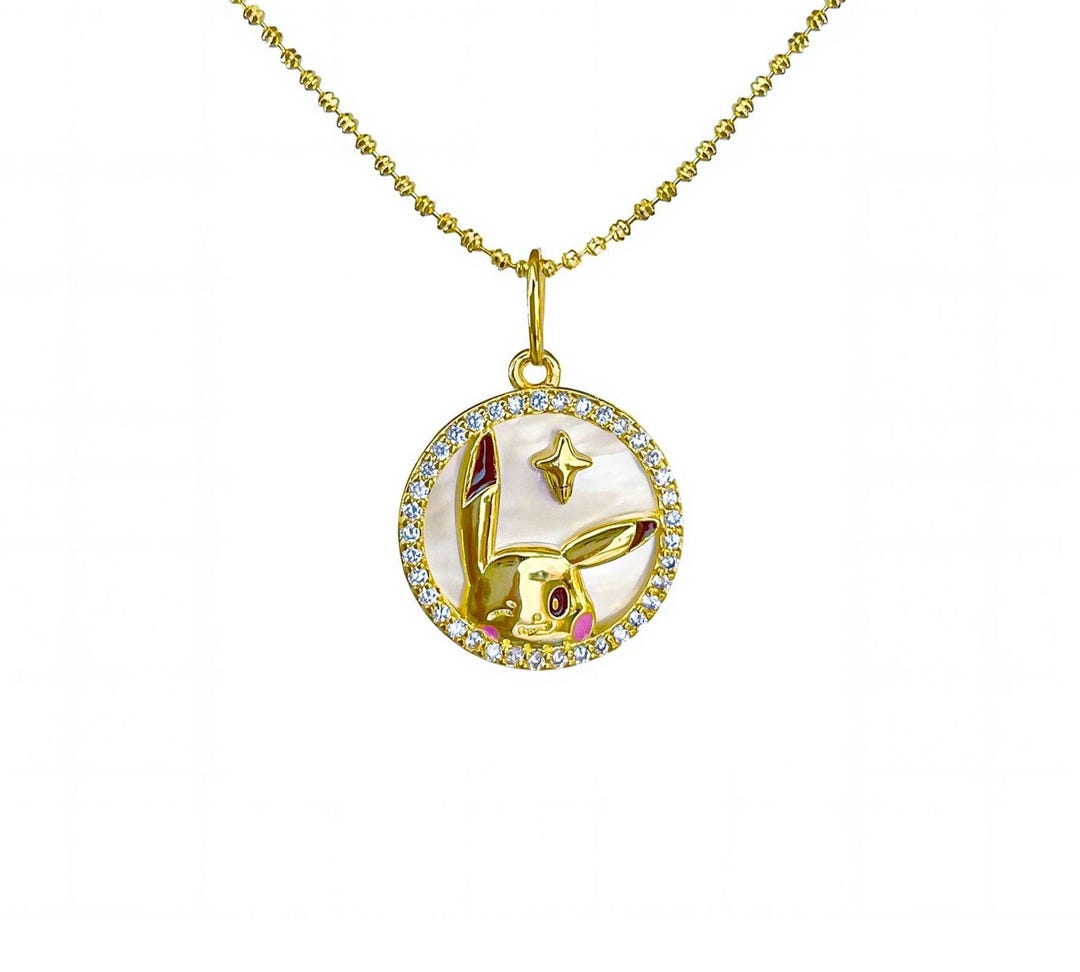 Cute Chubby Electric Character Pendant Necklace, Lightning Anime ...