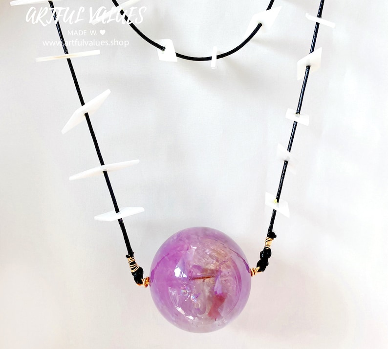 Shikon Jewel Amethyst Anime Cosplay Birthstone Necklace, Japan Kimono ...