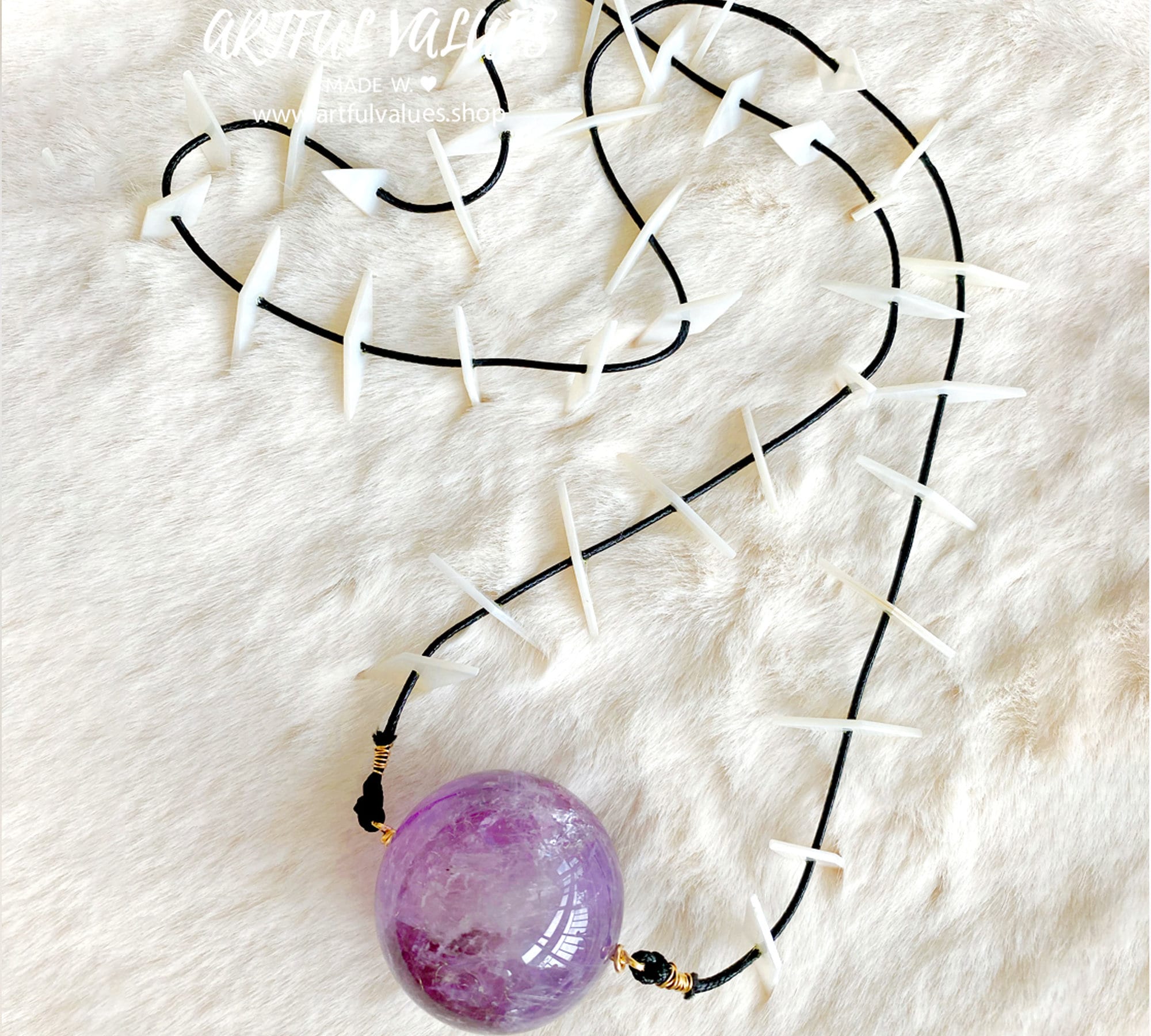 Shikon Jewel Amethyst Anime Cosplay Birthstone Necklace, Japan Kimono ...