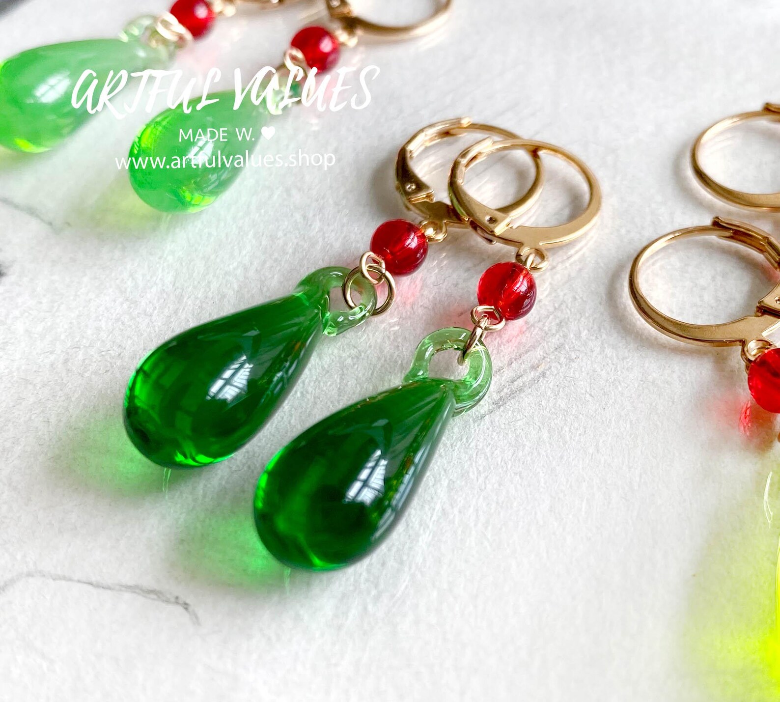 Nostalgic Dangle Green Earrings Azurite Birthstone Wedding Jewelry ...