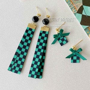 Tanjiro Stud Earrings Anime Cosplay Kimono Festival Jewelry, Stackable ...
