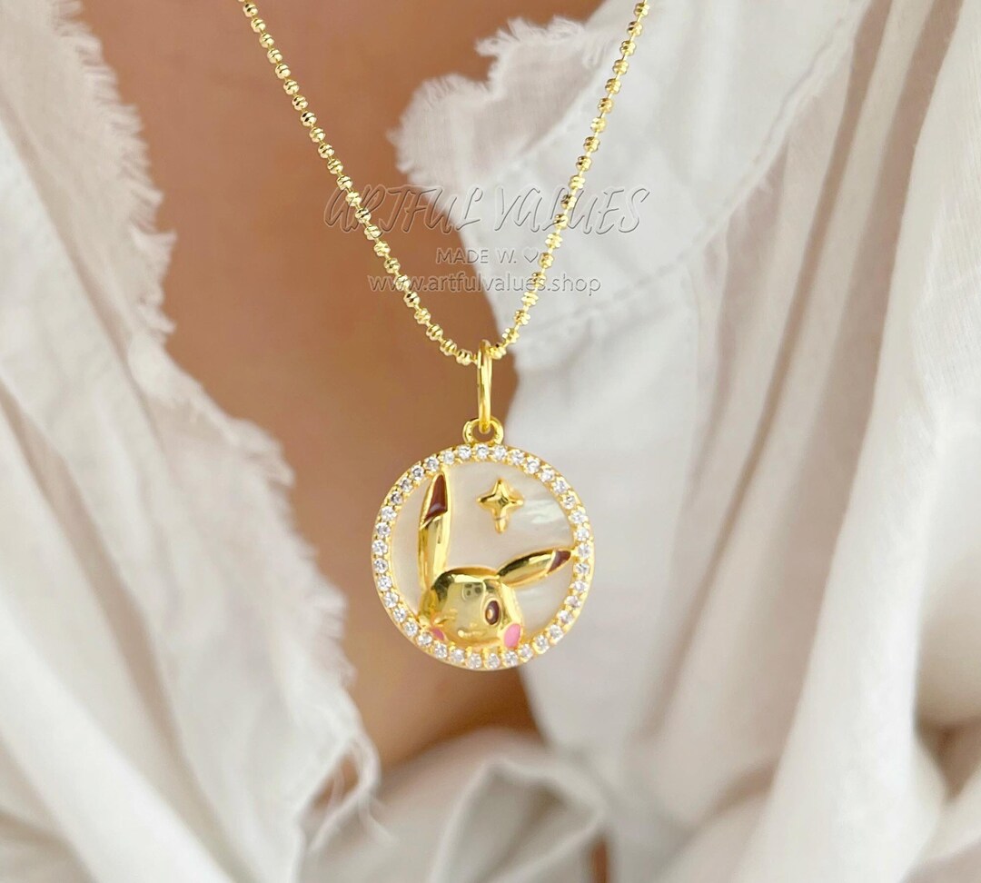 Cute Chubby Electric Character Pendant Necklace, Lightning Anime ...