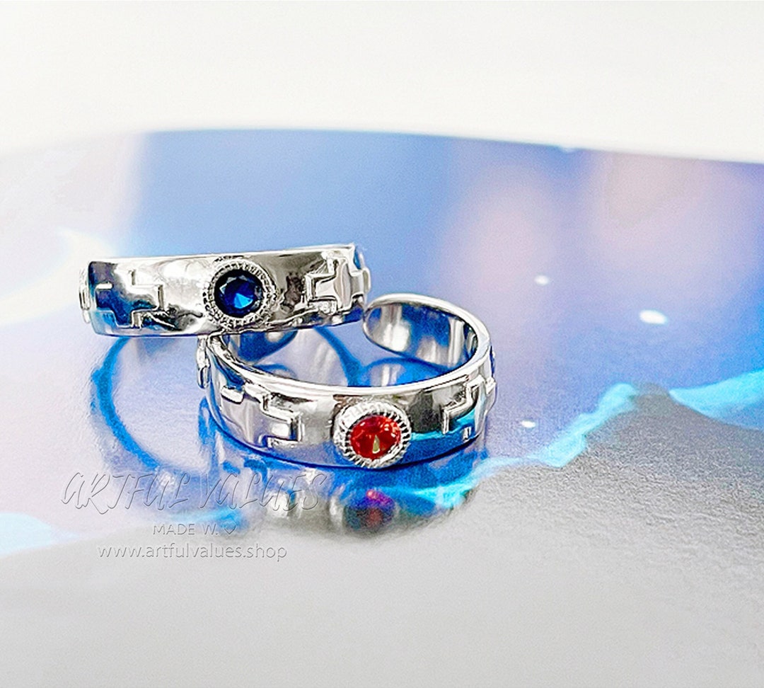Sterling Silver Ghibli Howl's Ring Open Adjustable, Engagement Band ...