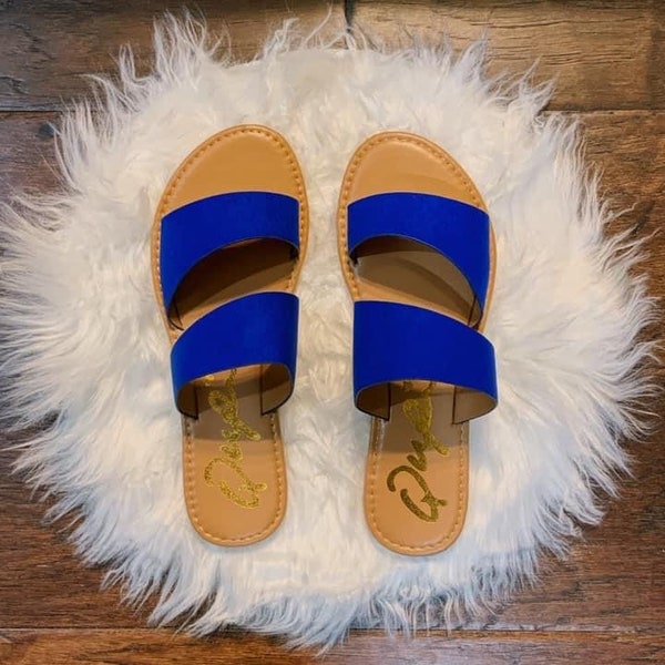 Cobalt Blue Sandals - Etsy