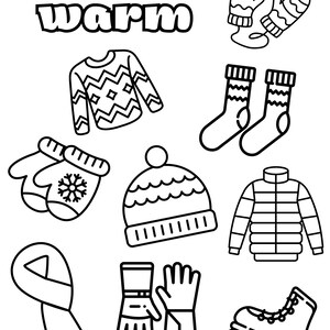 Winter Coloring Pages - Etsy