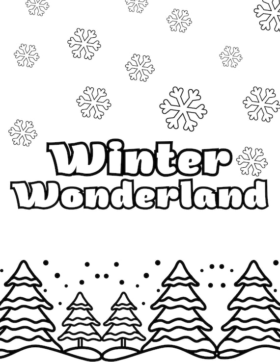 Winter Coloring Pages - Etsy