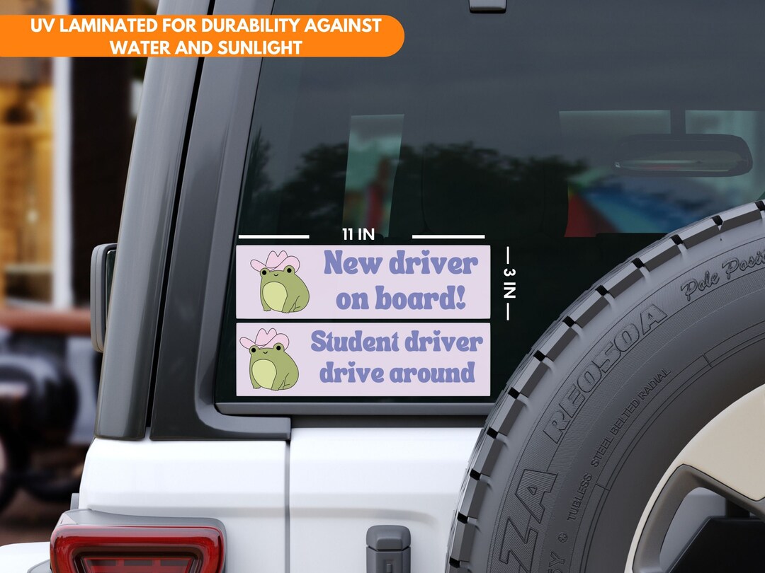 New Driver Sticker, Anxiety Bumper, Bad New Driver, Anxious Driver ...