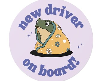 Frogs Can't Drive and Neither Can I Sticker / Bad Driver Joke Teasing ...