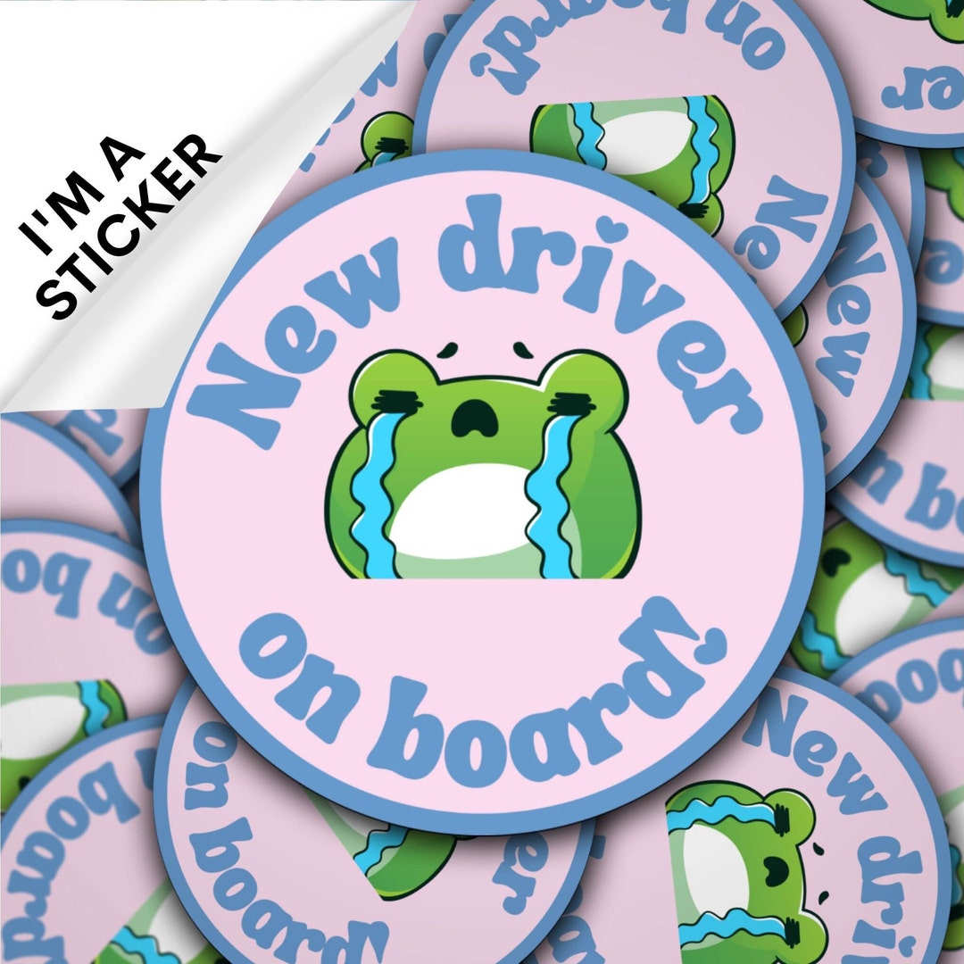 Student Driver Sticker, New Driver Bumper Sticker, Anxiety Bumper ...