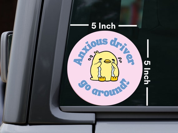 Bumper Sticker Anxious Driver Cute Car Stickers Car - Etsy