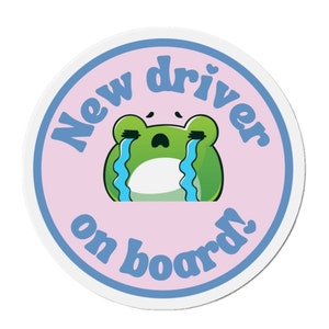 Student Driver Sticker, New Driver Bumper Sticker, Anxiety Bumper ...